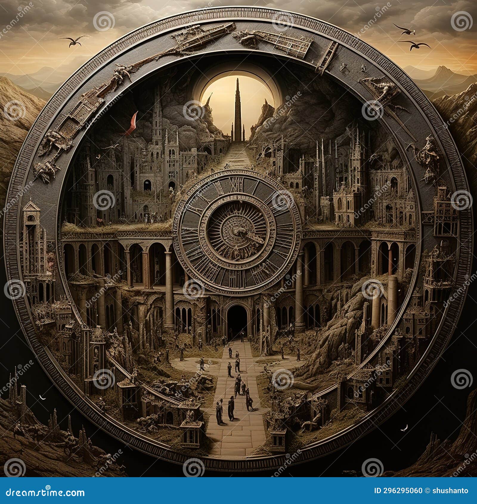 Background Wallpaper of the Circle of Hell Stock Illustration ...