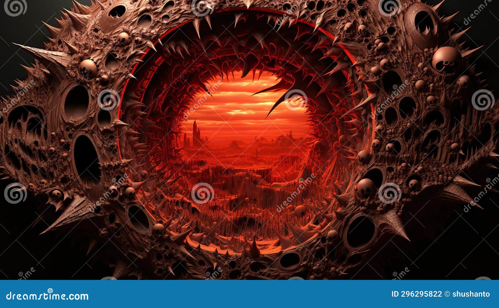 Background Wallpaper of the Circle of Hell Stock Illustration ...