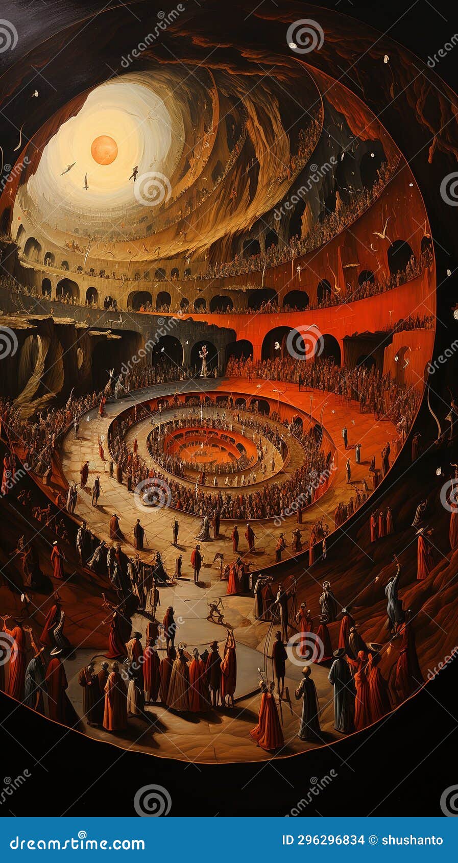 Background Wallpaper of the Circle of Hell Stock Illustration ...