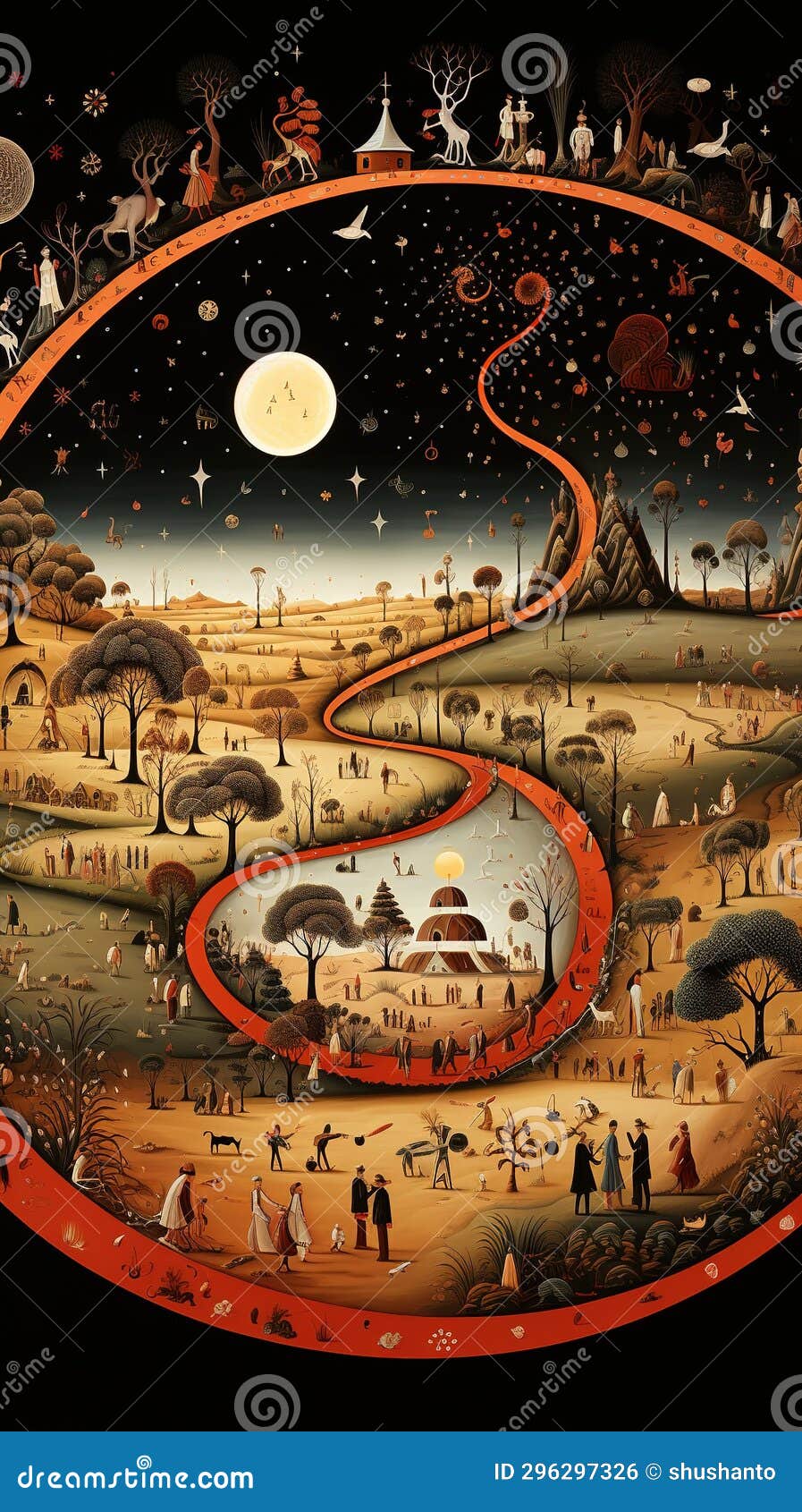 Background Wallpaper of the Circle of Hell Stock Illustration ...