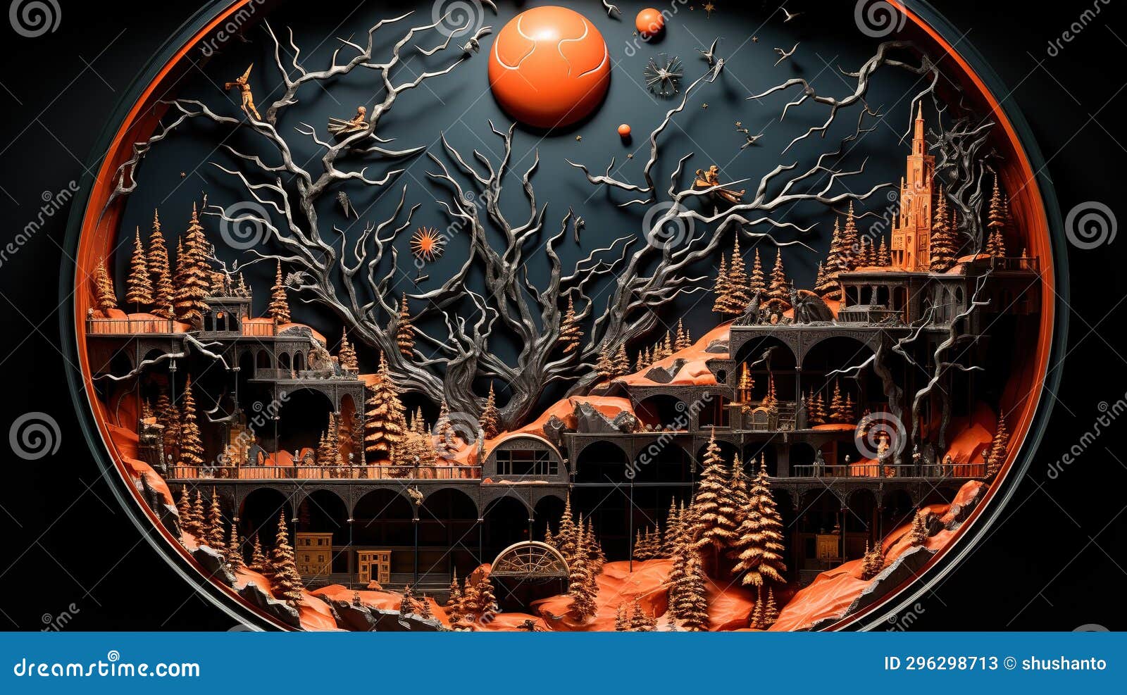 Background Wallpaper of the Circle of Hell Stock Illustration ...