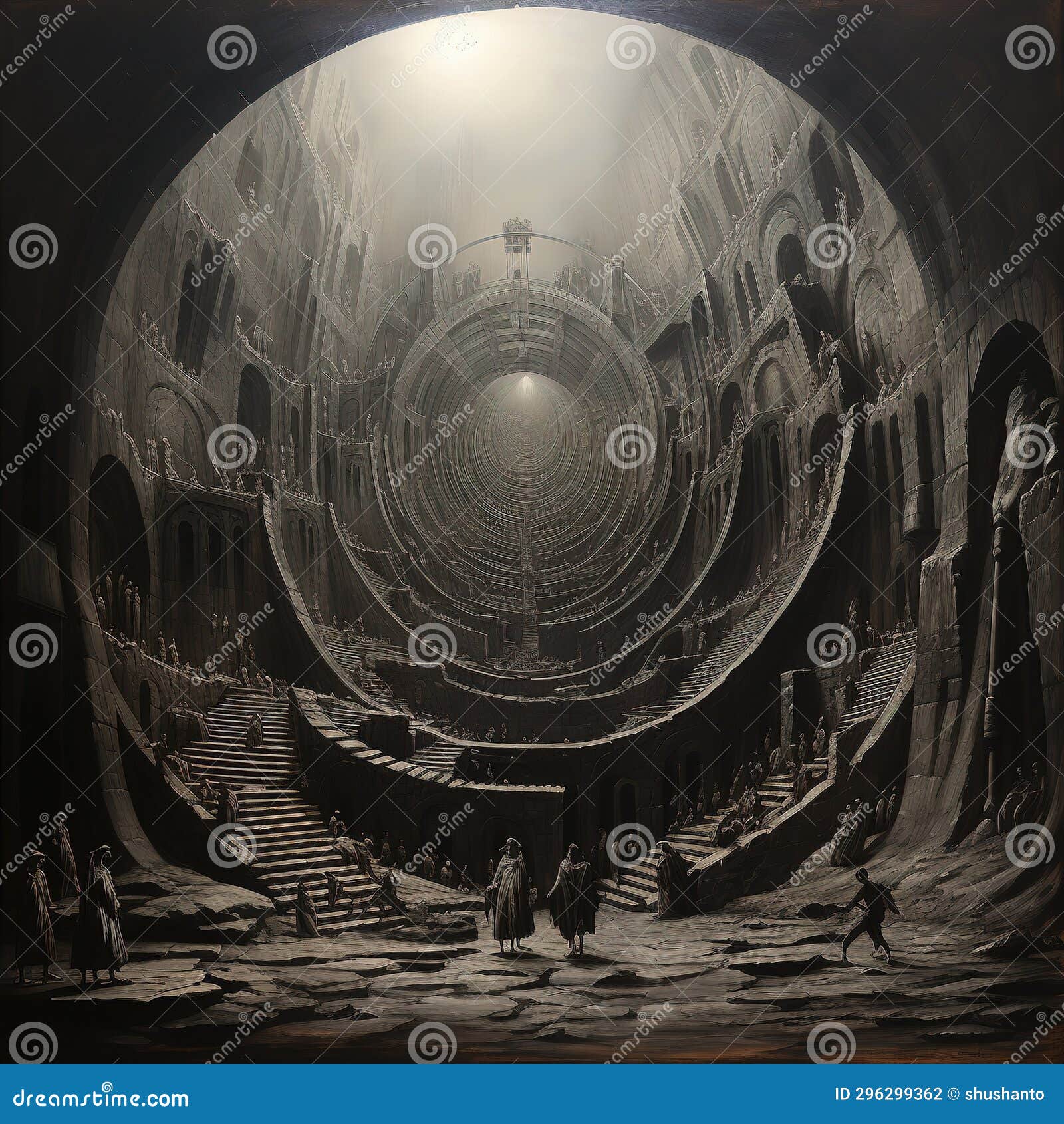 Background Wallpaper of the Circle of Hell Stock Illustration ...