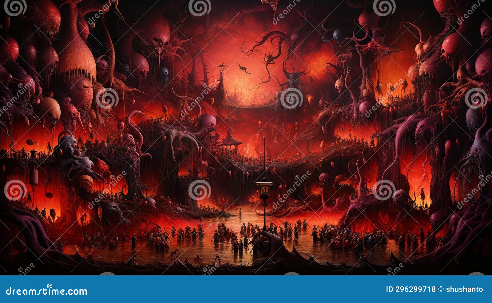 Background Wallpaper of the Circle of Hell Stock Illustration ...