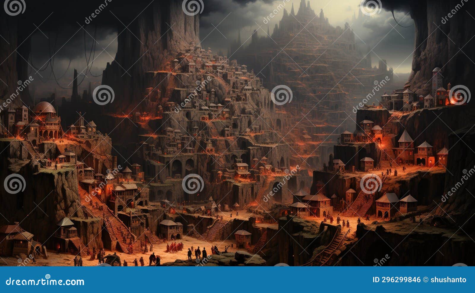 Background Wallpaper of the Circle of Hell Stock Illustration ...