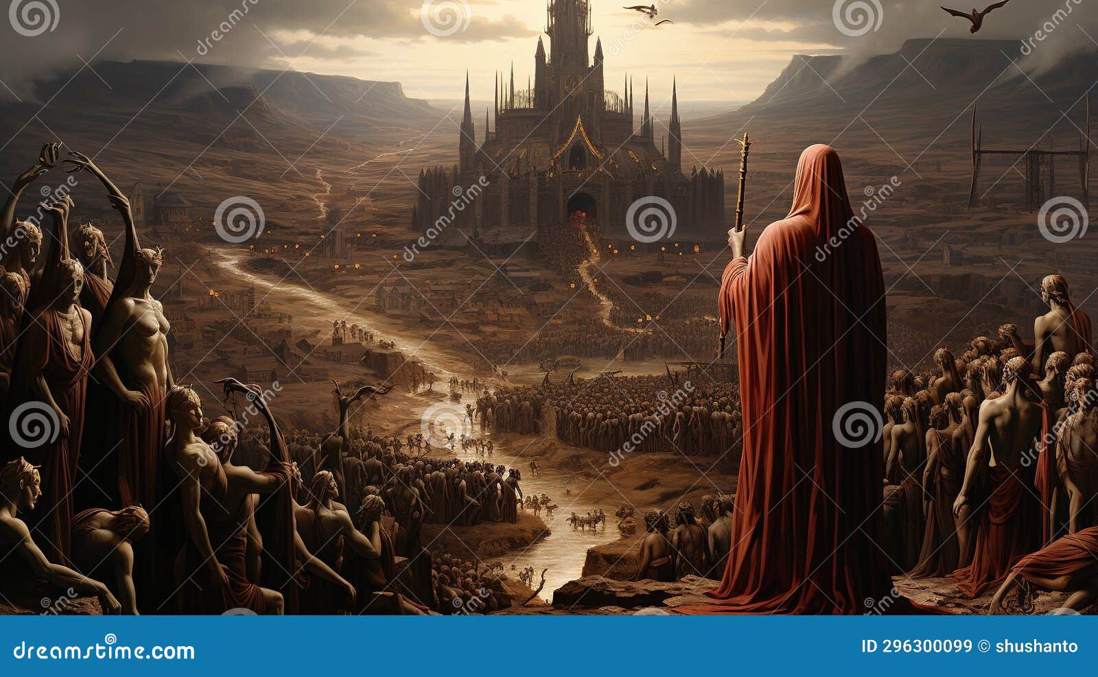 Background Wallpaper of the Circle of Hell Stock Illustration ...