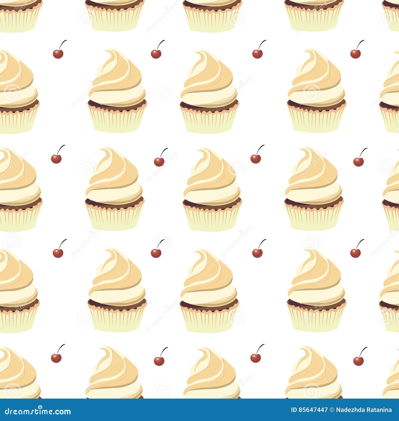 Background Wallpaper With Muffins. Vector. Royalty-Free Stock Photo ...
