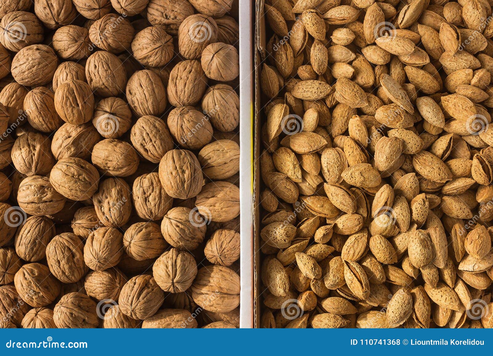 Background of Walnuts and Almonds . a Full Source of Vegetable P Stock ...