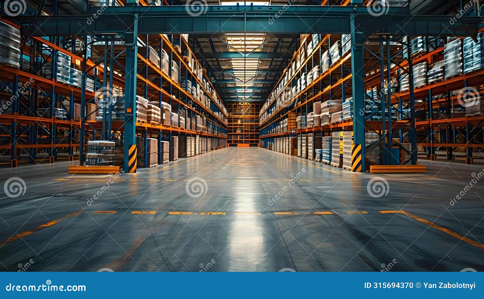 Background of a Warehouse with Organized Inventory for Efficient ...