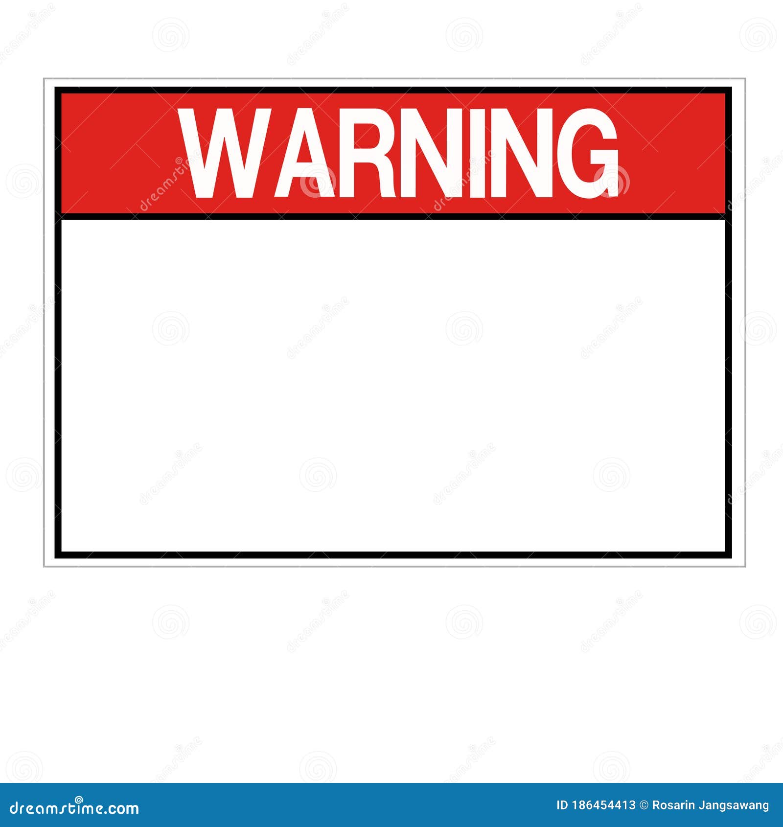 Background Warning Blank Symbol Sign,Vector Illustration, Isolate on ...