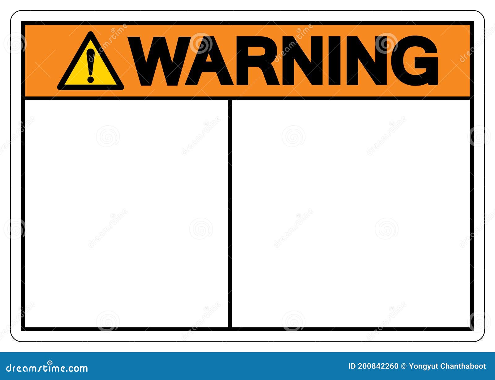 Background Warning Blank Symbol Sign,Vector Illustration, Isolate on ...