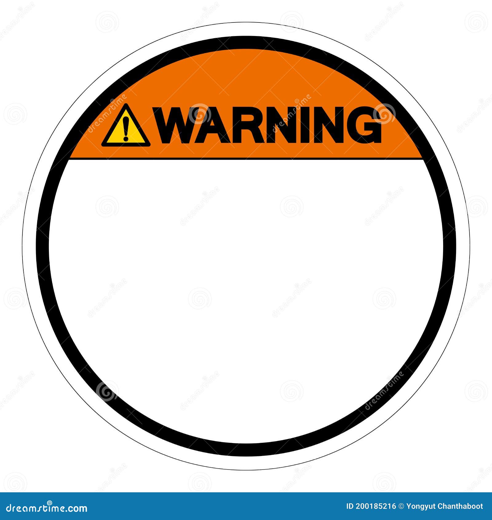 Background Warning Circle Blank Symbol Sign,Vector Illustration ...