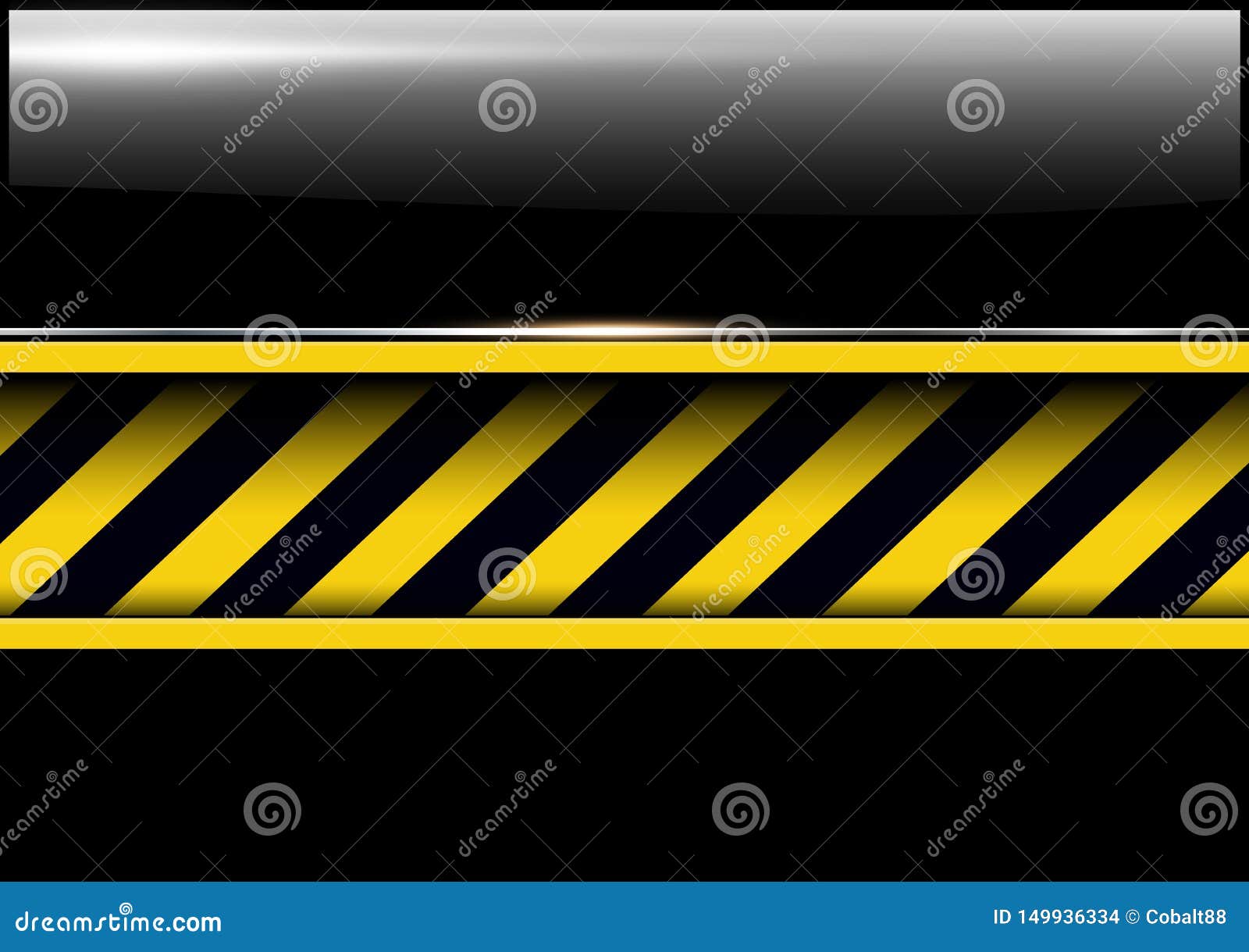 Background with Warning Stripes Stock Vector - Illustration of shiny ...