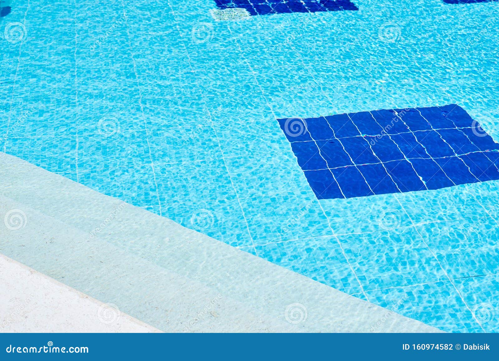 Background of Water in Blue Swimming Pool, Water Surface with a Sun ...