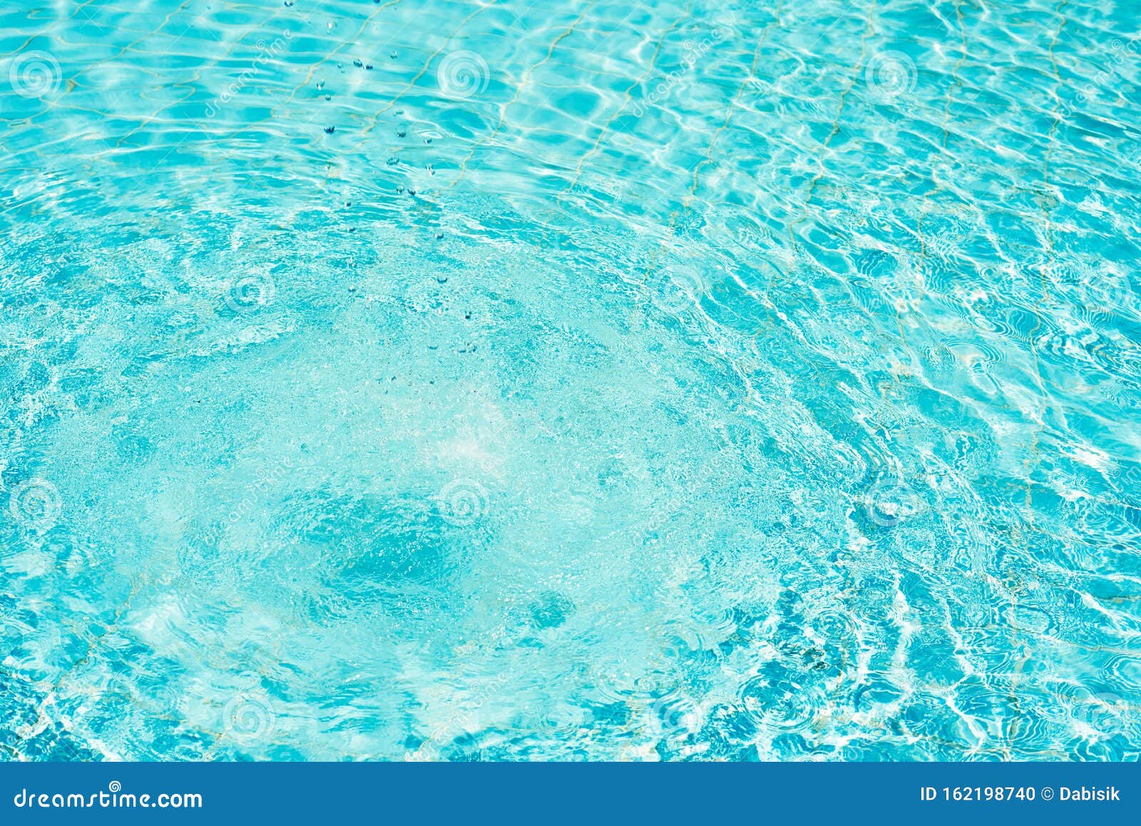 Background of Water in Blue Swimming Pool, Water Surface with a Sun ...