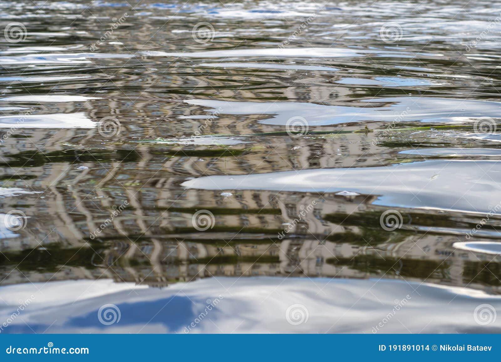 The Background of the Water Surface on the River with a Highly ...