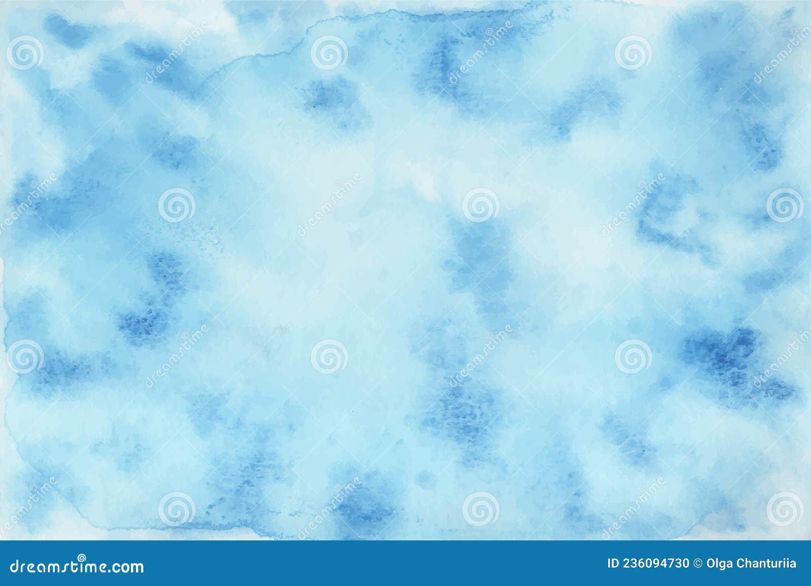 Background with Watercolor Hand Painted Blue Wash. Stock Vector ...