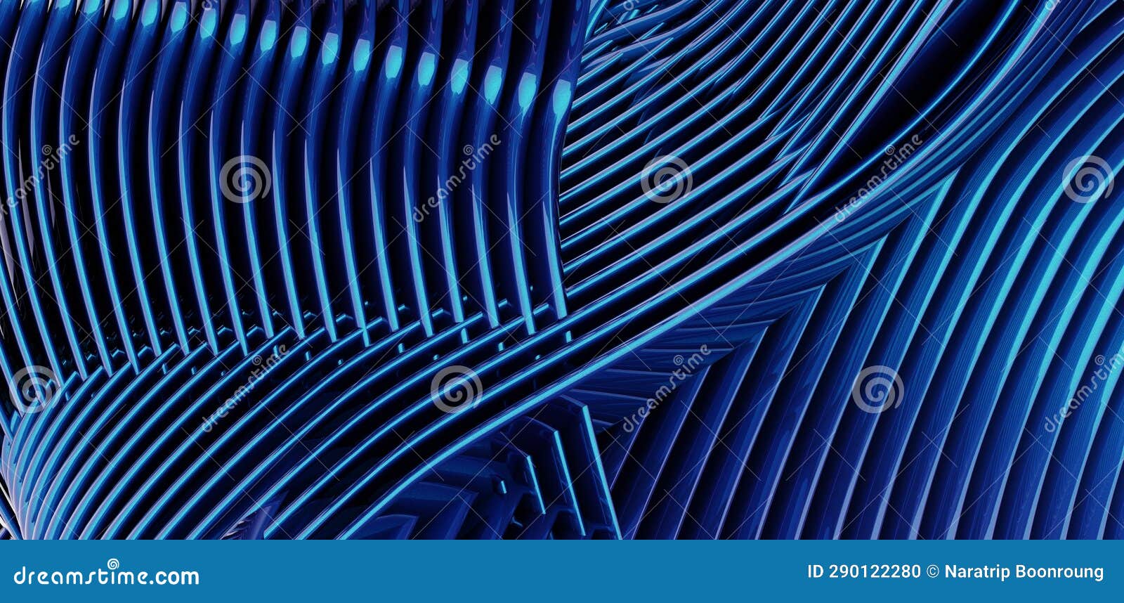 Background Waves Parallel Waves of Plastic Twisted Curved Tube 3D ...