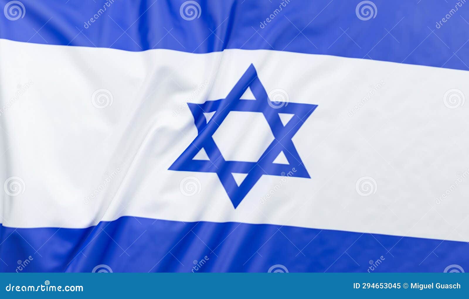 3D Waving Israel City Flag Of Or Yehuda Closeup View Royalty-Free Stock ...