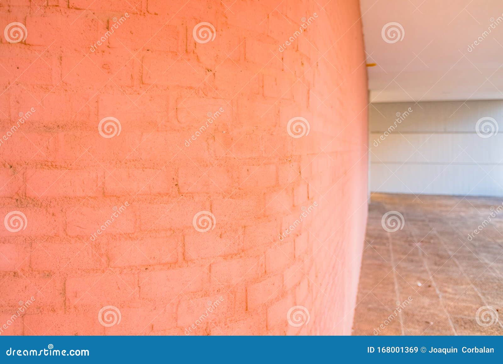 Background of a Wavy Brick Wall with Soft Pink Tones Stock Image ...