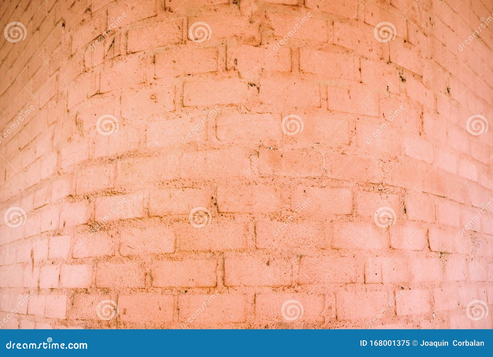 Background of a Wavy Brick Wall with Soft Pink Tones Stock Image ...