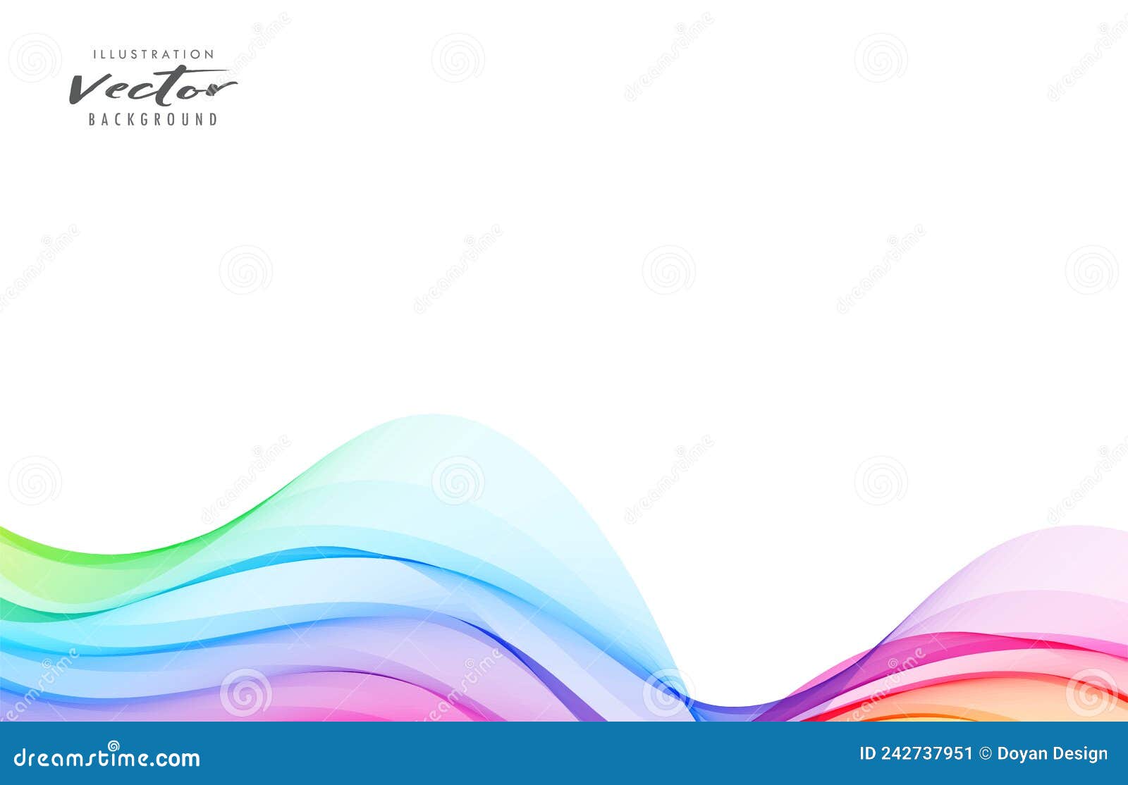 Background with Wavy Colored Lines Stock Vector - Illustration of ...