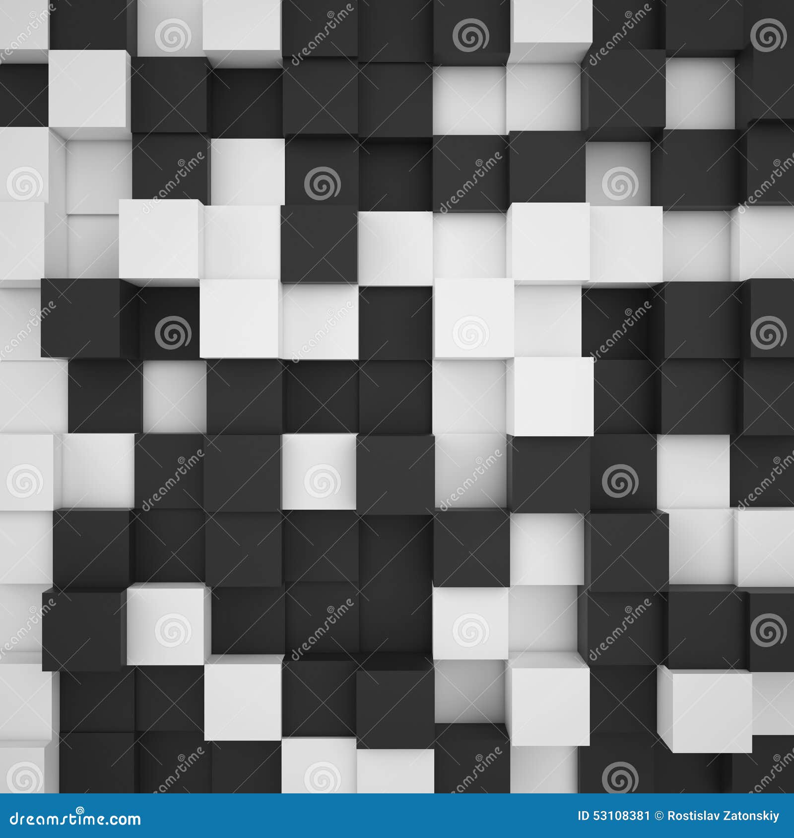 Background of White and Black Cubes Stock Illustration - Illustration ...