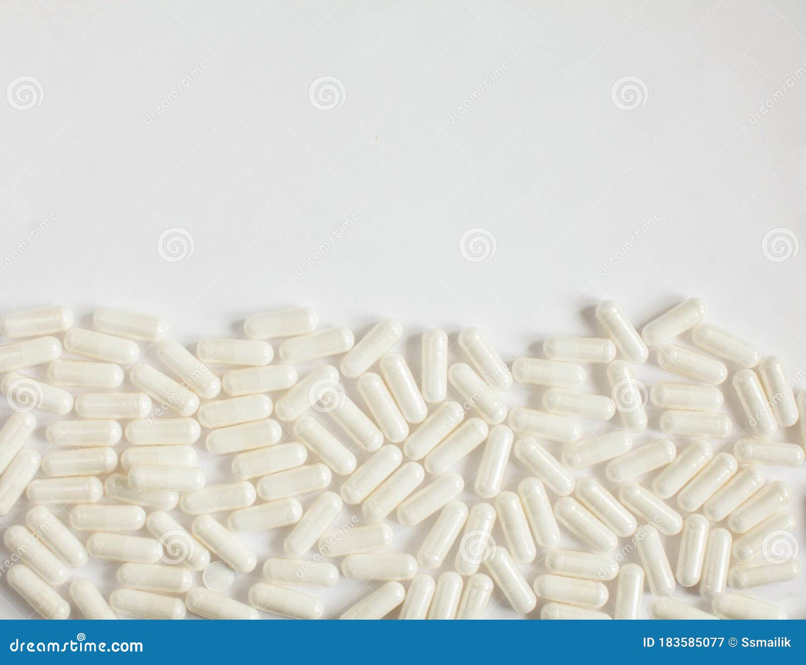Background of White Capsules on White Stock Image - Image of ...
