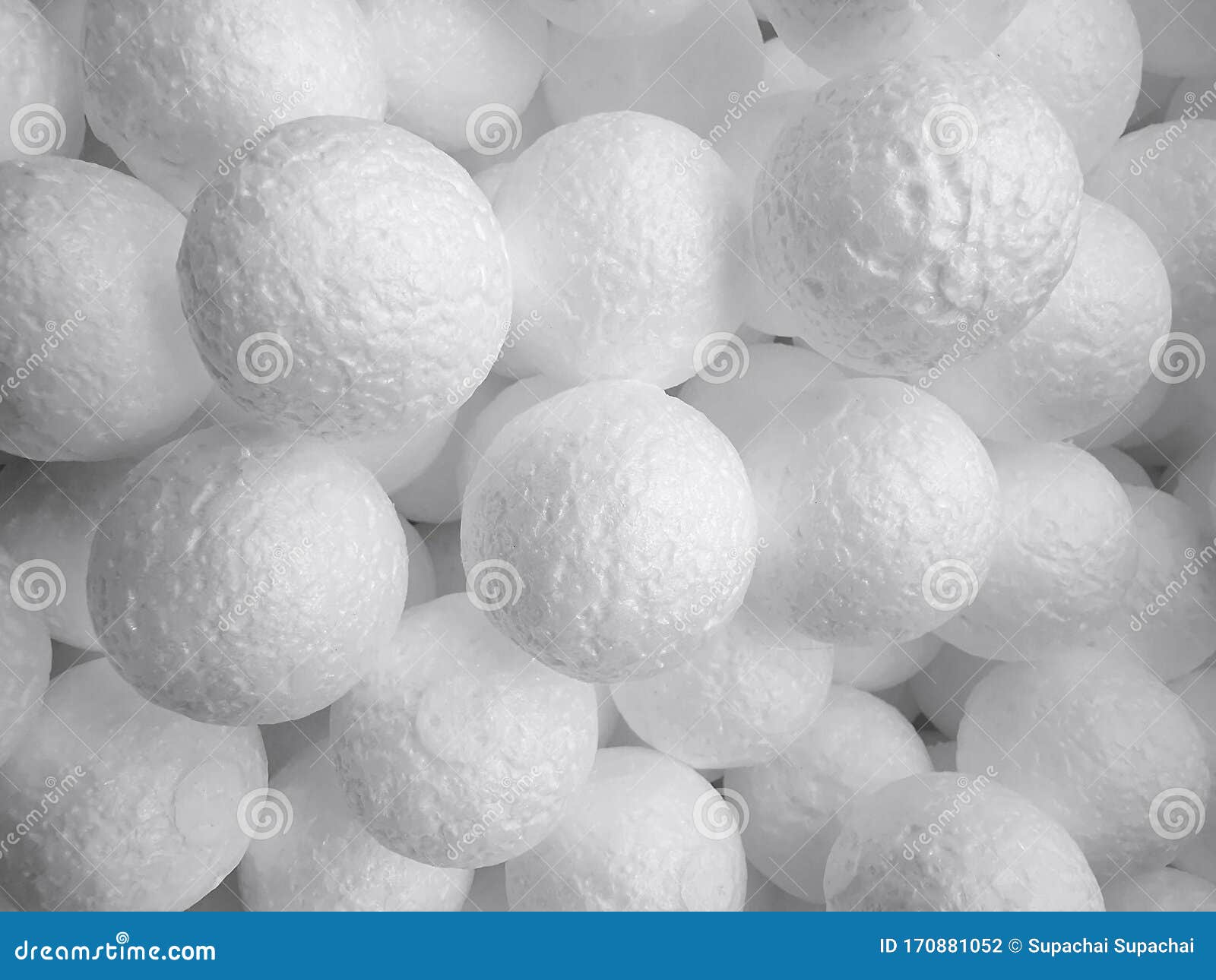 Background of White Circle Styrofoam Ball Pattern Texture Foam Surface ...