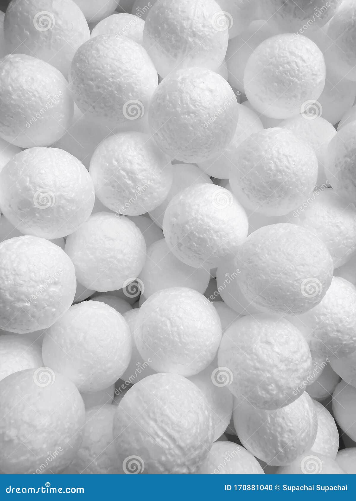 Background of White Circle Styrofoam Ball Pattern Texture Foam Surface ...