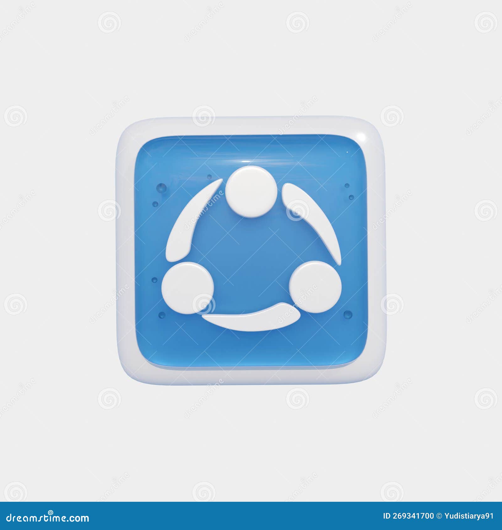 ShareIt Social Media Icon Isolated on White Background 3d Illustration ...