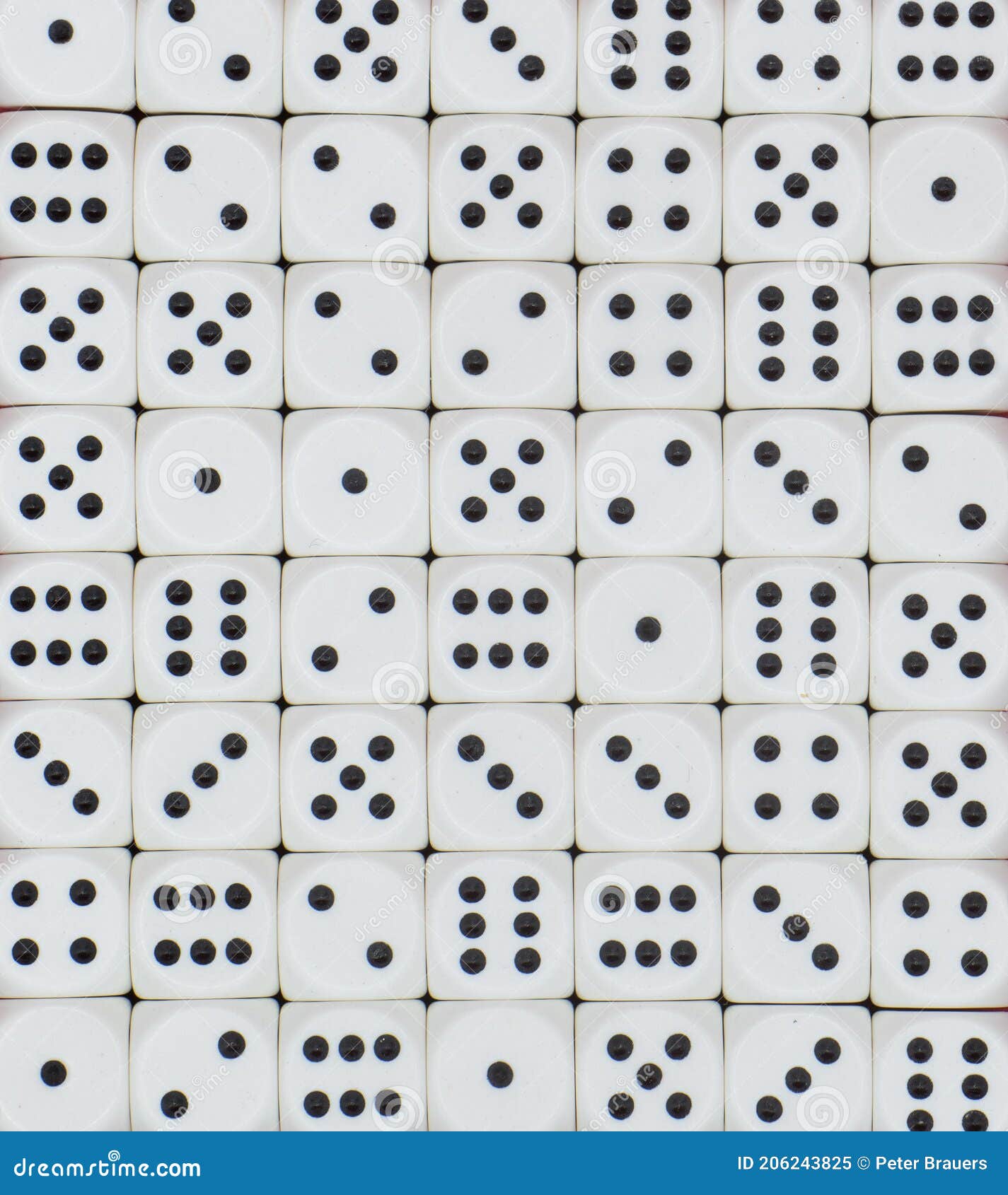 Background with White Game Cubes and Black Dots Stock Image - Image of ...