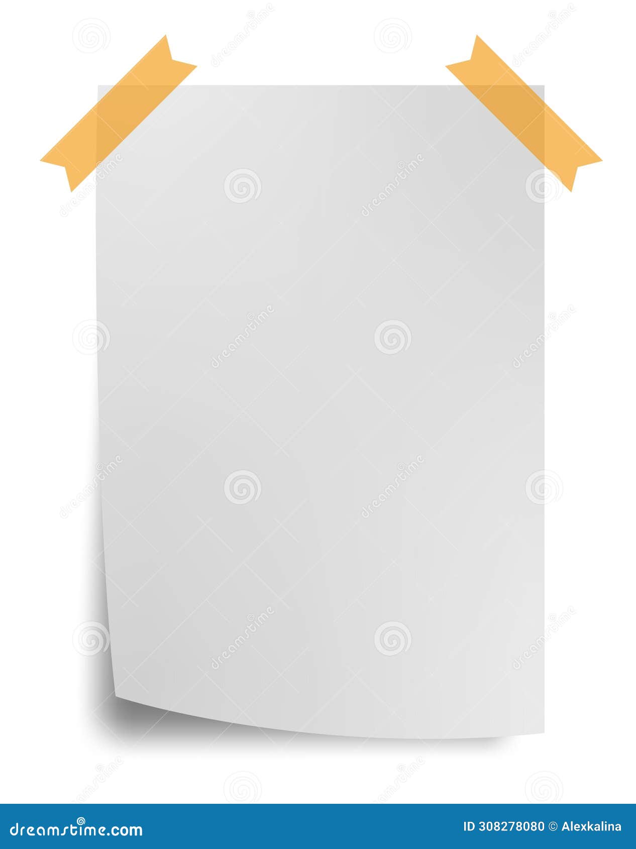 Background from White Page of Paper with Shadow. Vector Stock Vector ...