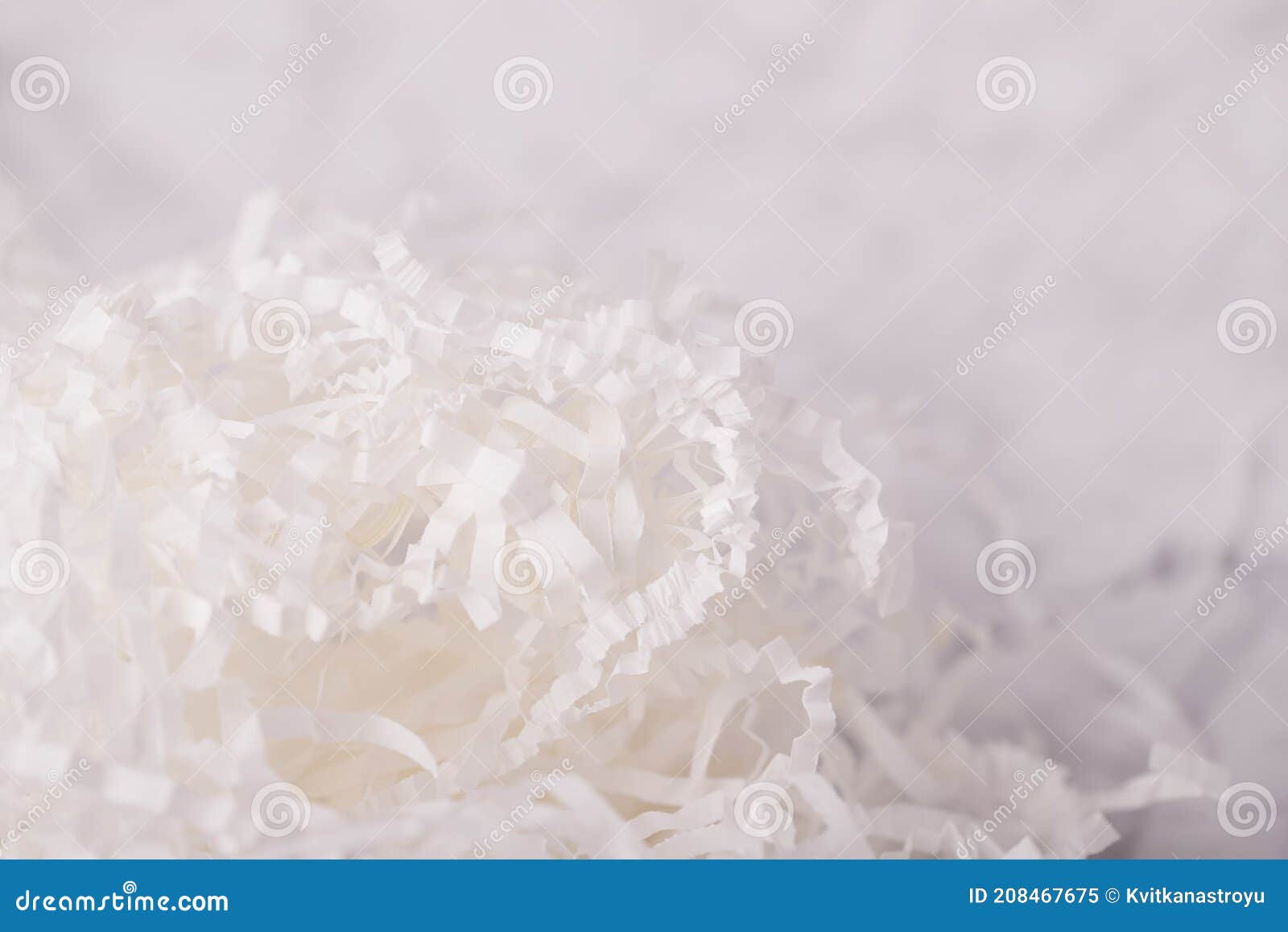 Background of White Shredded Paper. Strips of Sliced Corrugated Paper ...