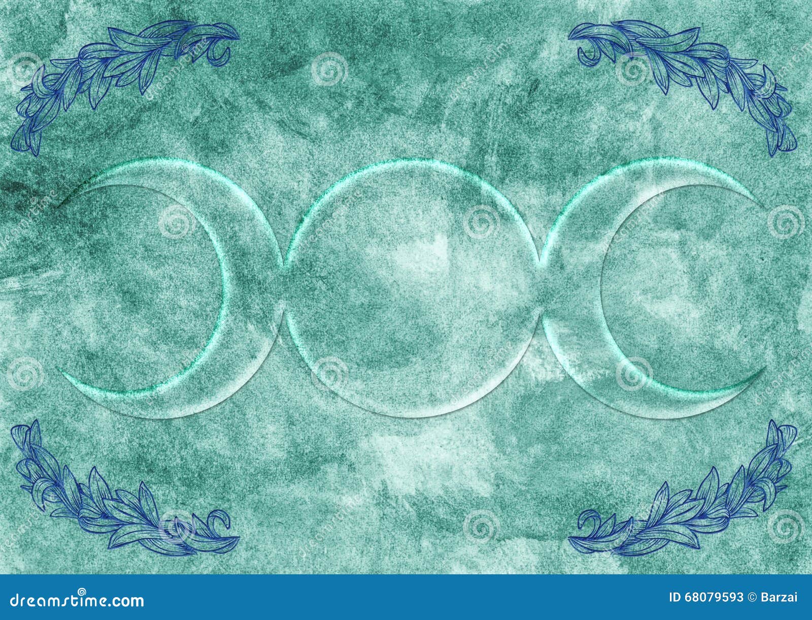 Background with Wiccan Goddess Symbol Stock Illustration - Illustration ...