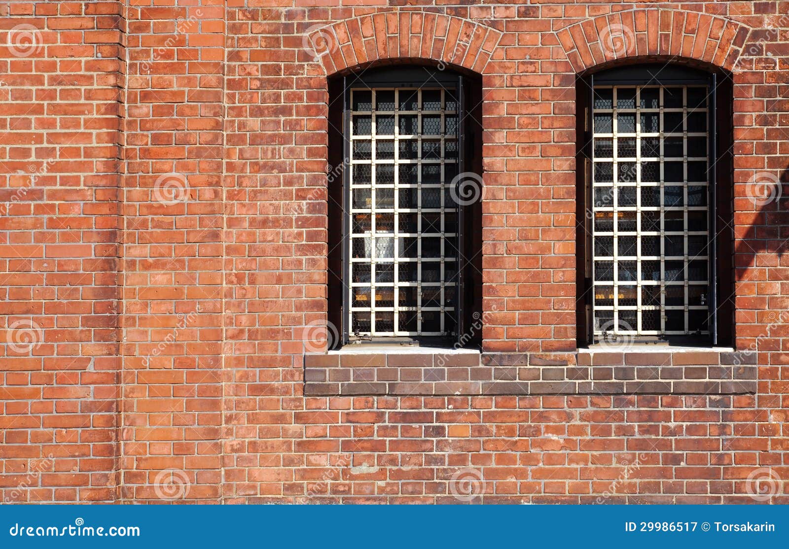 Window in a red brick wall stock image. Image of pattern - 29986517