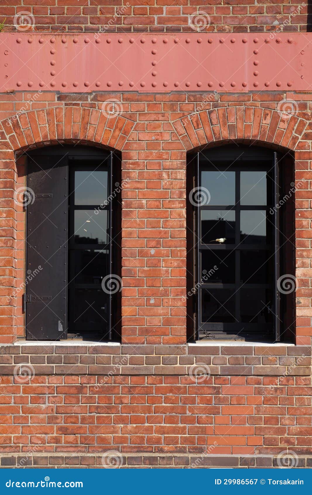 Window in a red brick wall stock image. Image of pattern - 29986567