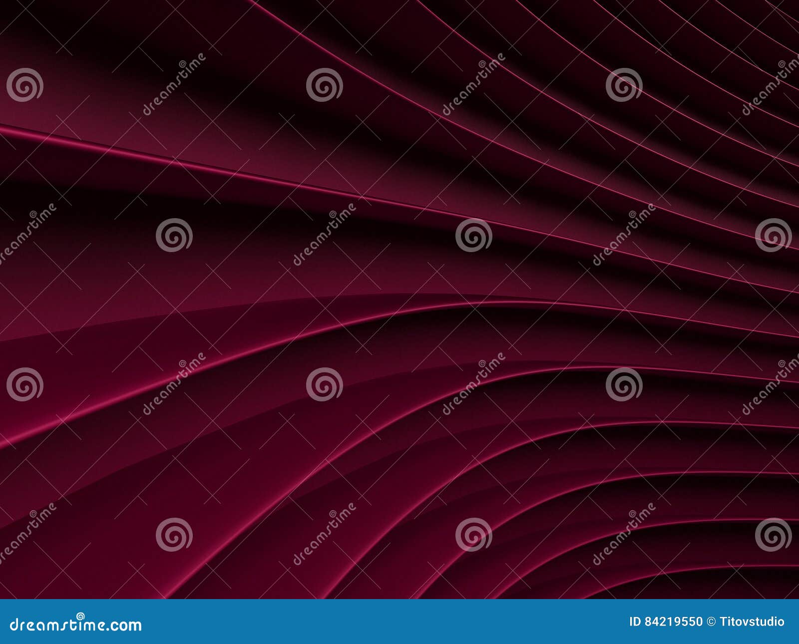 Background of Wine-colored Abstract Waves. Render Stock Illustration ...