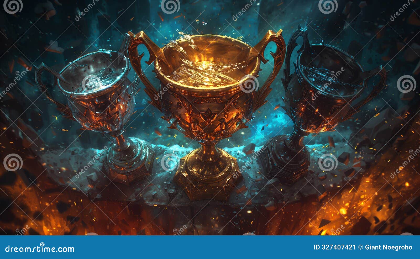 Winners Trophy, Celebrating First Place, Second Place, and Third Place ...