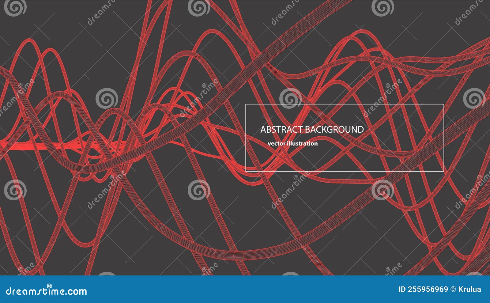 Background with a Wireframe Dynamic Waves, Line and Particles Stock ...