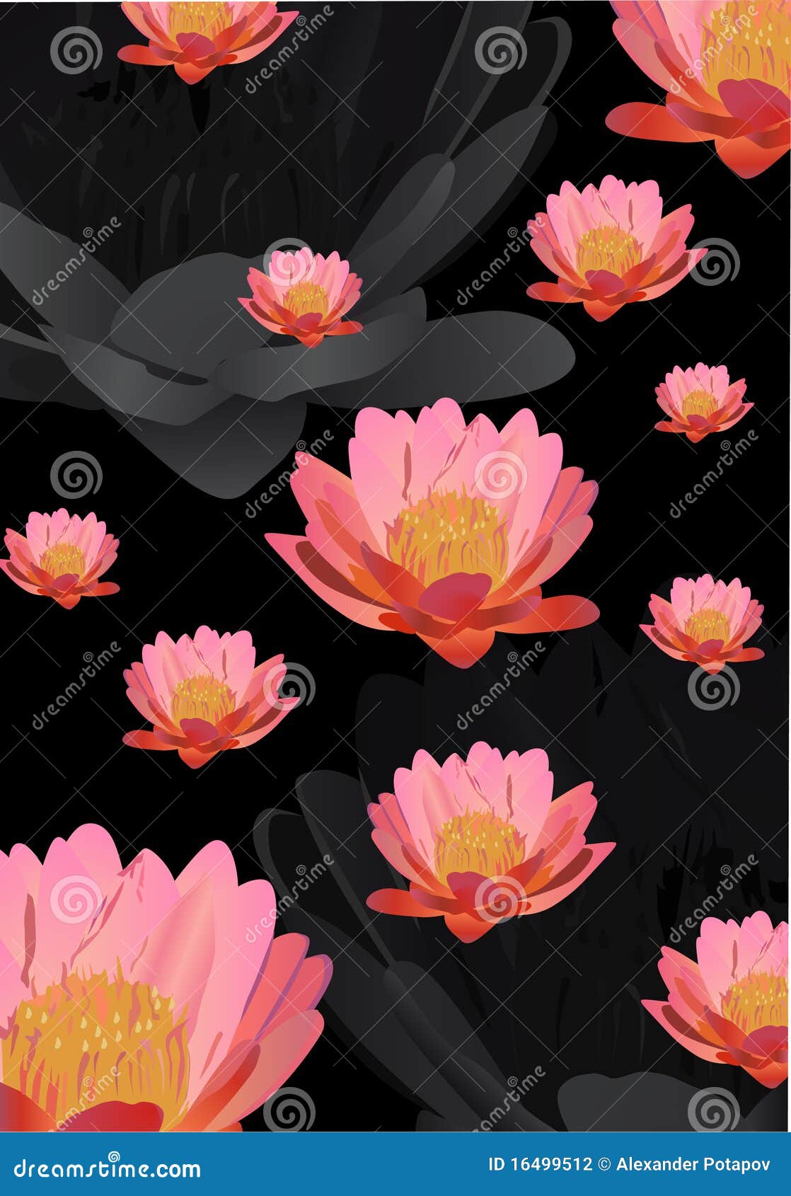 Lotus Flowers With Arow, Outline Vector Blooming Lotus. Lotus Logo ...