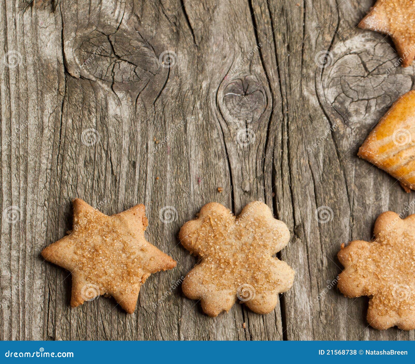Background with Wood and Cookies Stock Photo - Image of crunch ...
