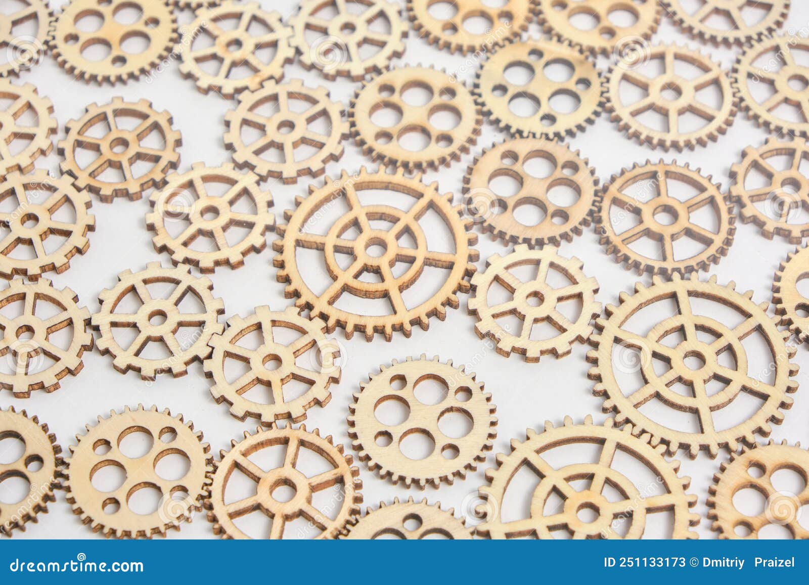 Background Wooden Gears on White Background Stock Image - Image of work ...