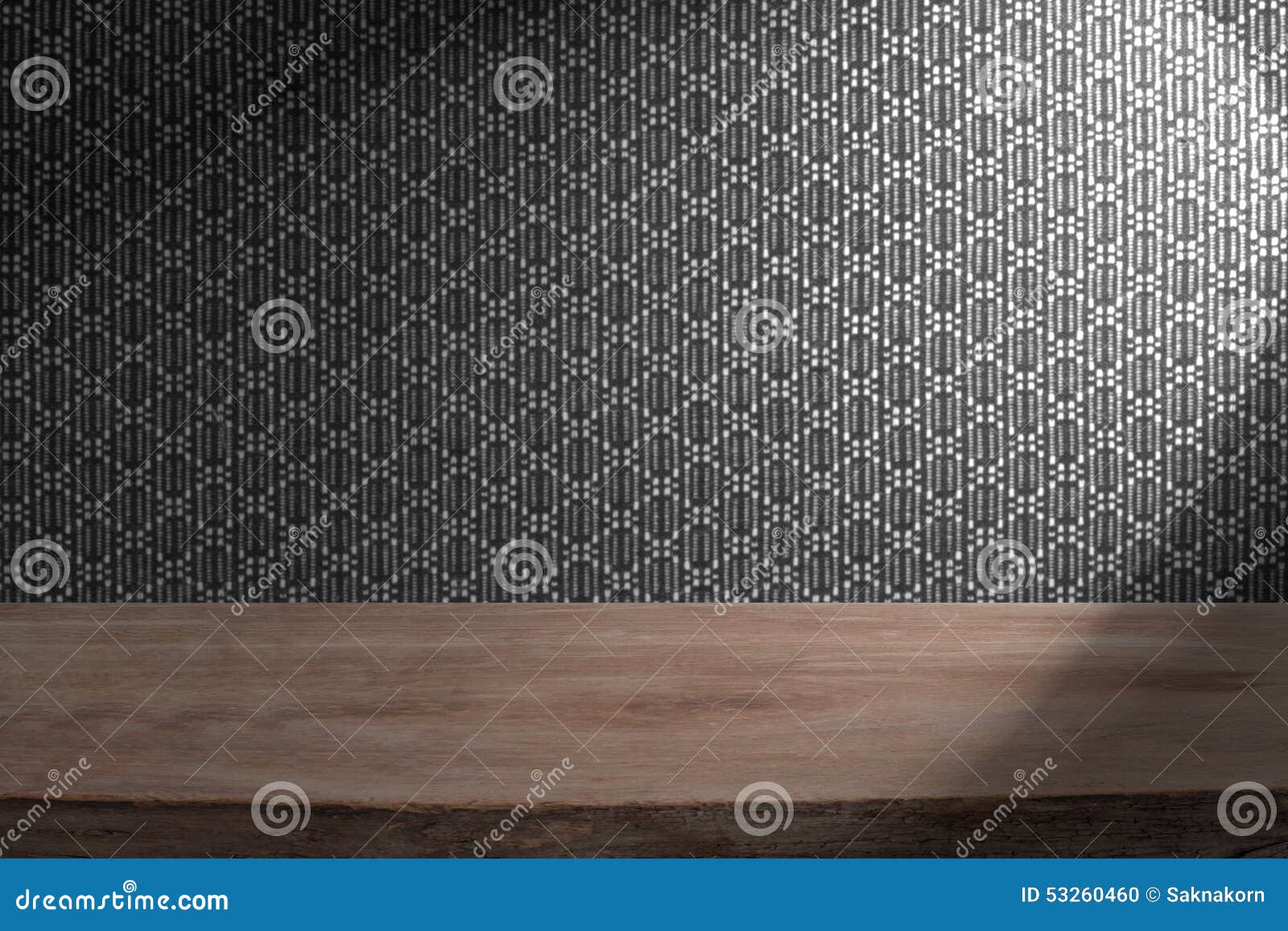 Background with Wooden Table and Black Wallpaper Stock Photo - Image of ...
