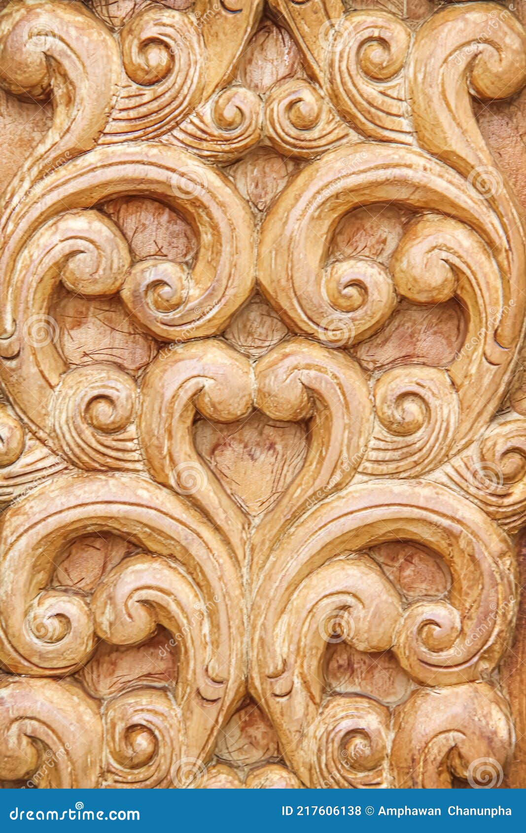Background Wooden Texture with Carving Patterns Brown Wall Stock Photo ...