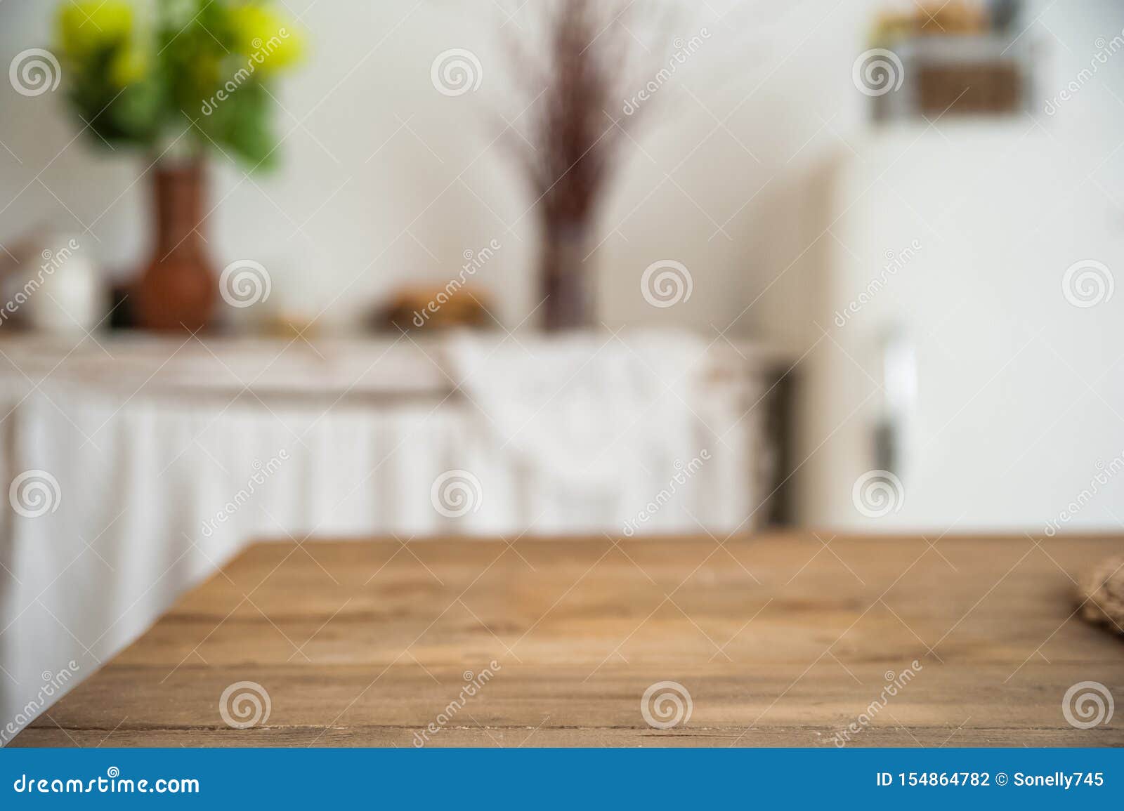 Background from a Wooden Texture Table in the Kitchen in a Rustic Style ...