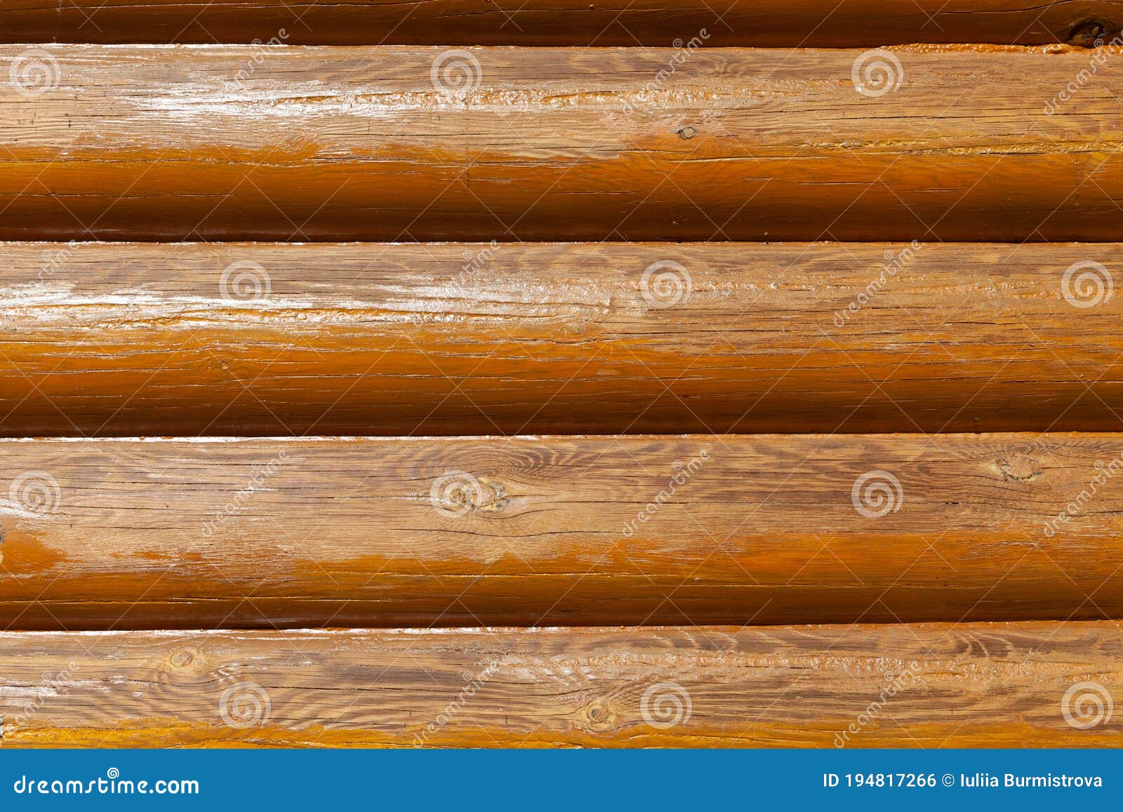 Background of a Wooden Wall Made of Logs, Close Up Stock Photo - Image ...