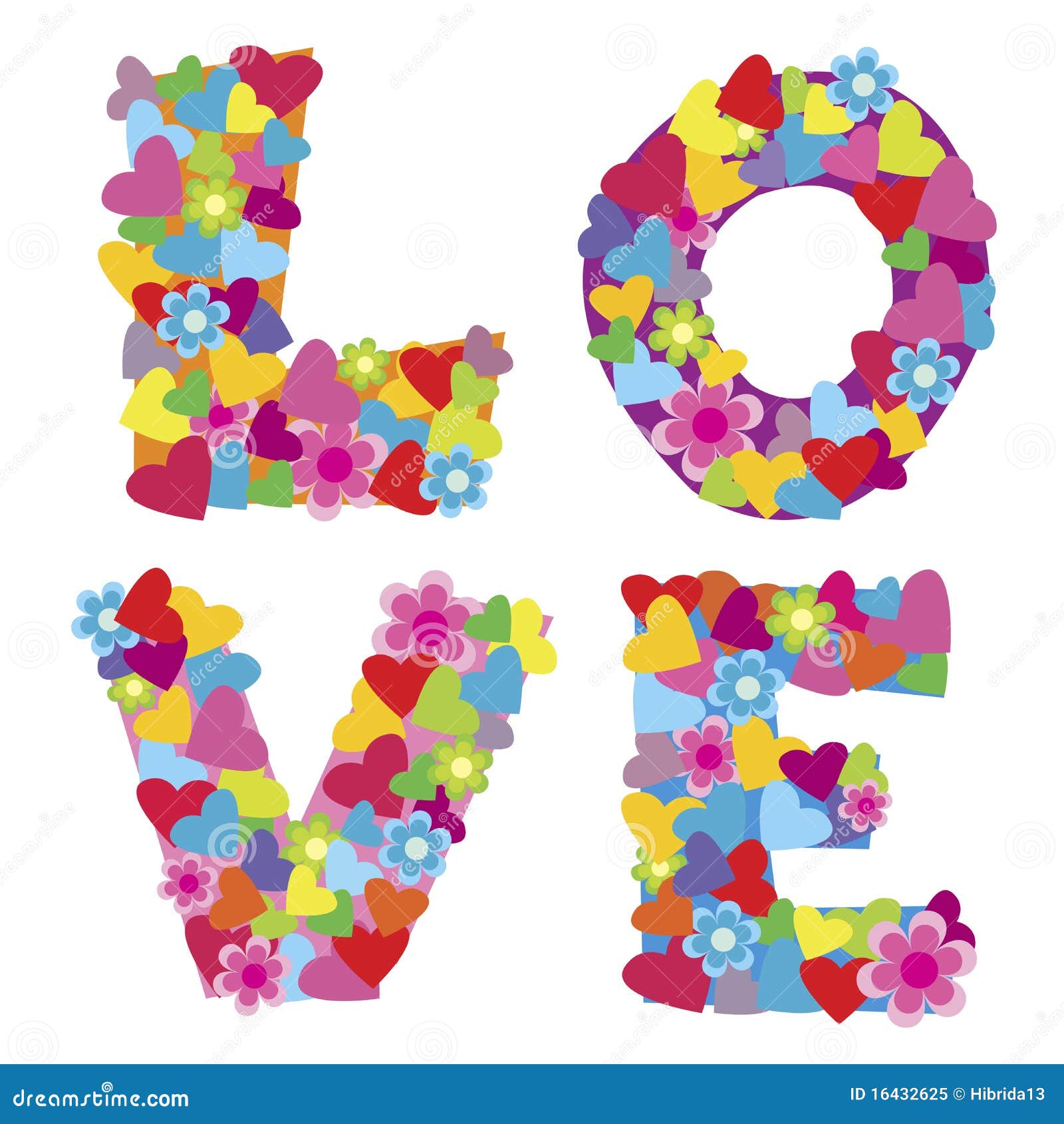 Background with the Word Love Stock Illustration - Illustration of ...