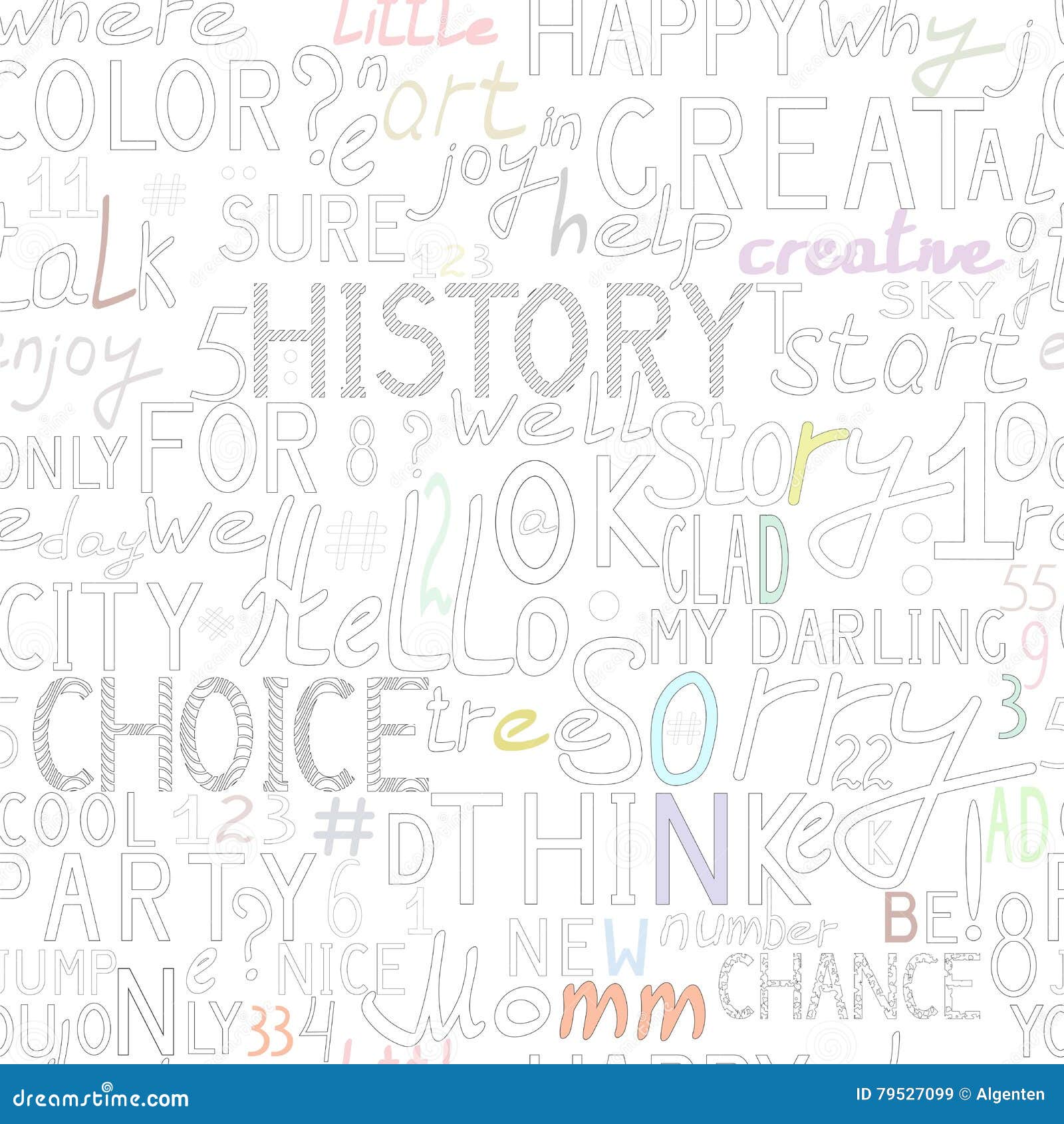 Background with words stock vector. Illustration of pattern - 79527099