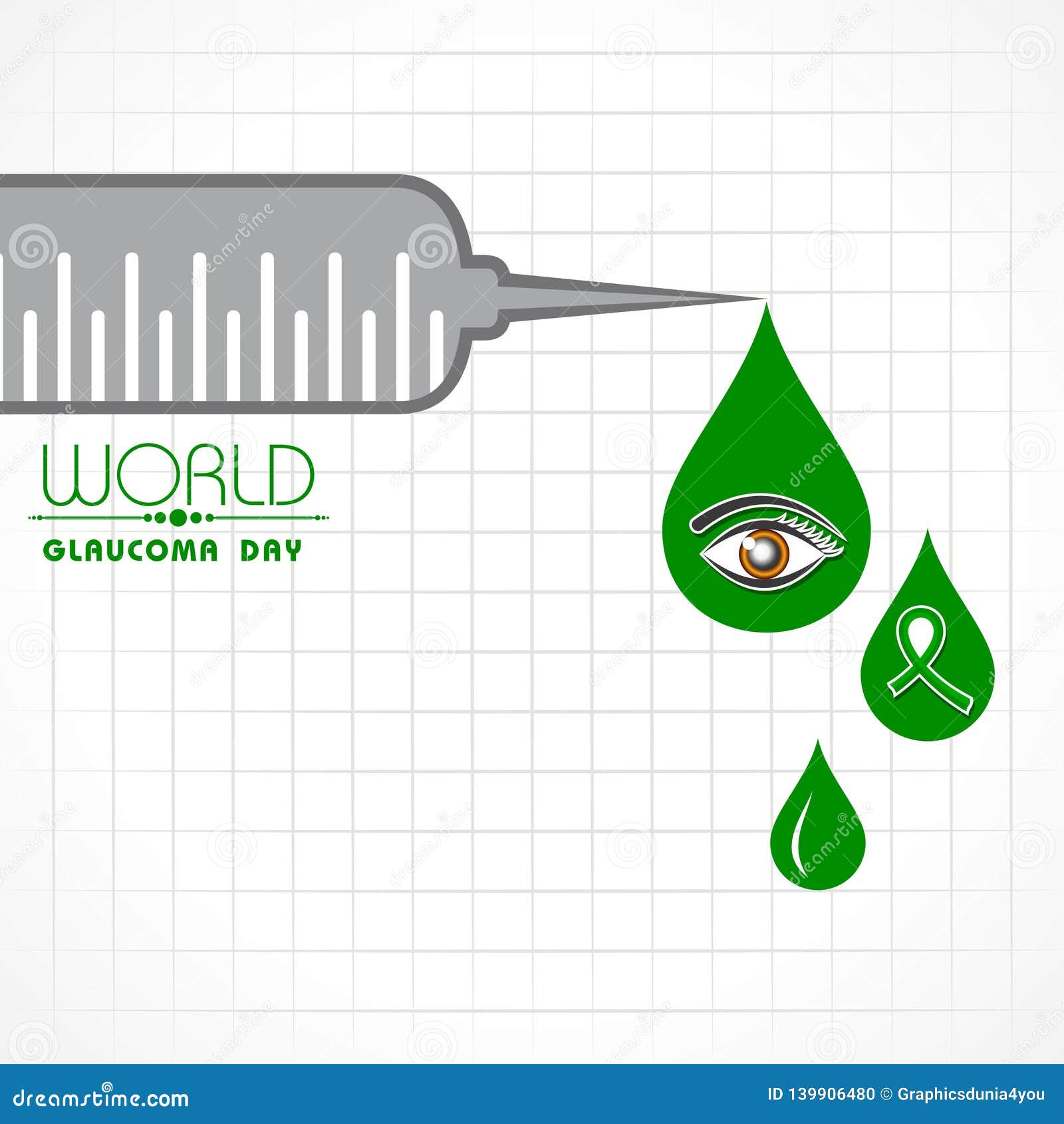 A Background for World Glaucoma Day - 12 March Stock Vector ...