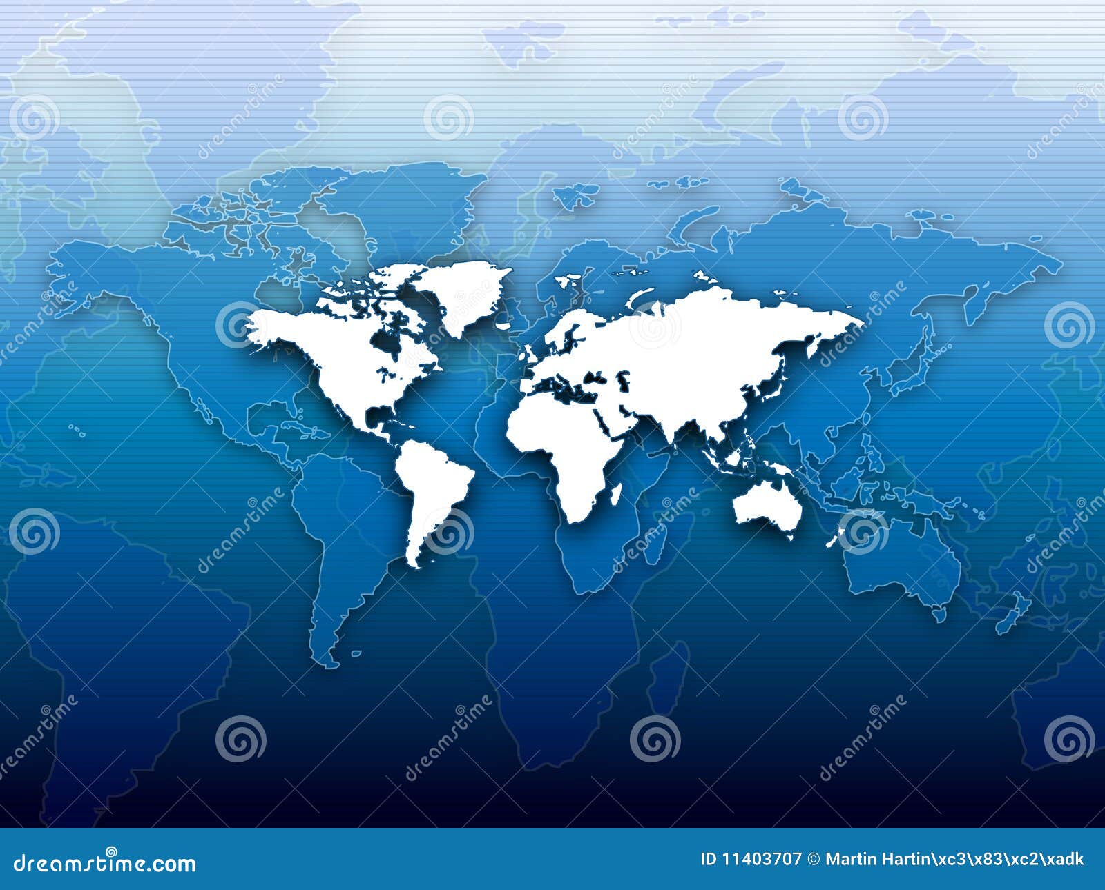 Background of World Map, Modern Blue Stock Vector - Illustration of ...